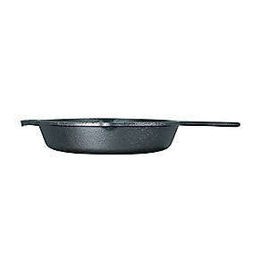 Lodge Seasoned Cast Iron Skillet with Scrub Brush- 10.25 inches Cast Iron Frying Pan With 10 inch Bristle Brush