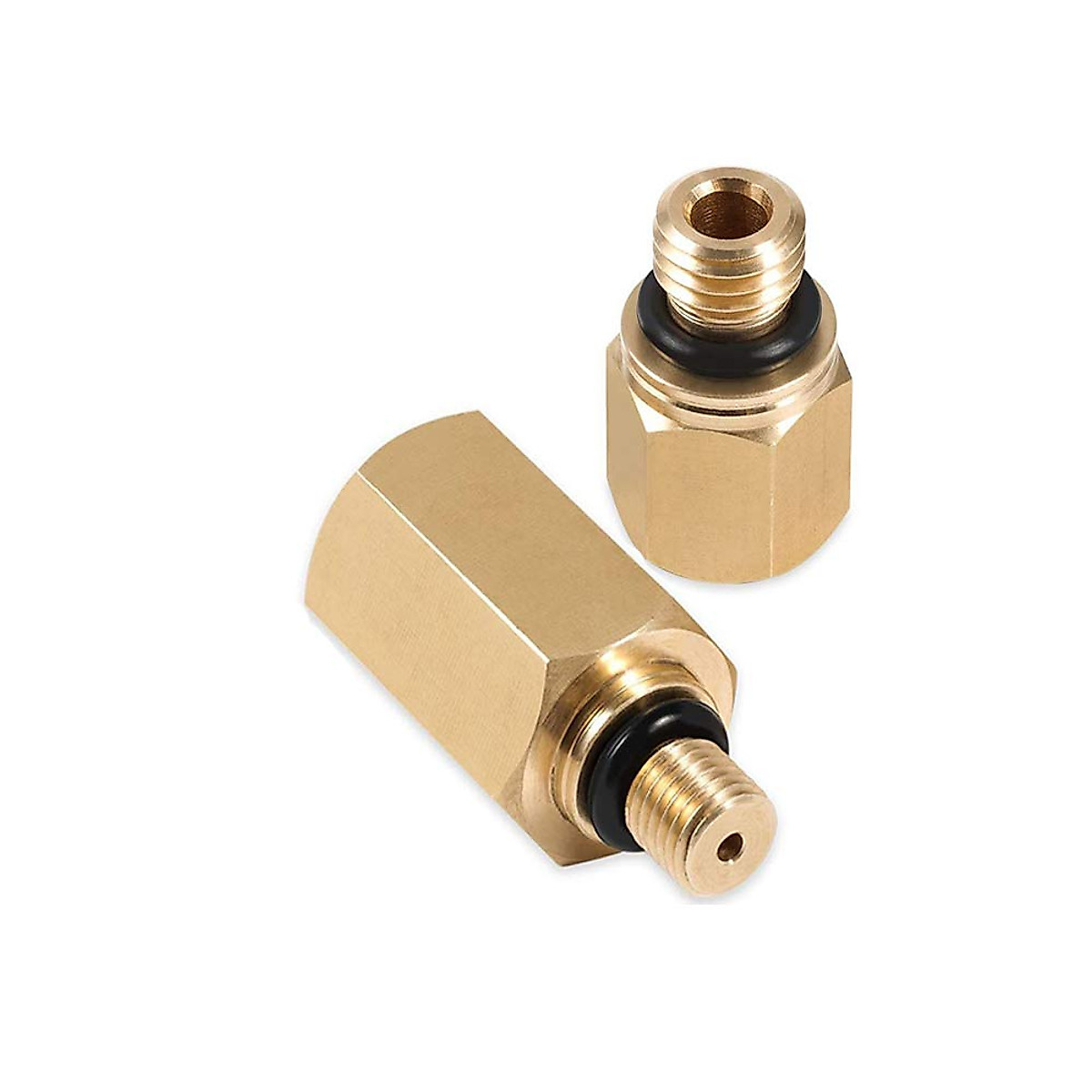 QISF 6.0 High Pressure Oil Pump IPR Valve Air Test Fitting Tool + Oil Rail Adapters Leak Test Kit for 6.0L Powerstroke Diesel Engine (3Pcs/Set)