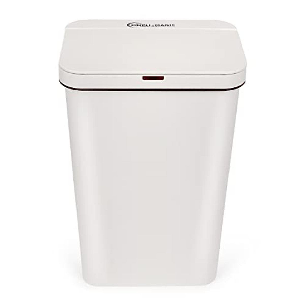 SIMPLI-MAGIC 79503 13 Gallon Touchless Sensor Trash Can, Rectangle Garbage Bin, Perfect for Home, Kitchen, Office, White