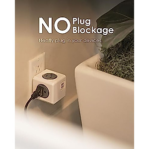 4-Outlet Surge Protector Dual USB