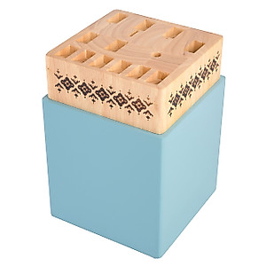 Spice by Tia Mowry Savory Saffron 14 Piece Cutlery Knife Block Set - Aqua Blue