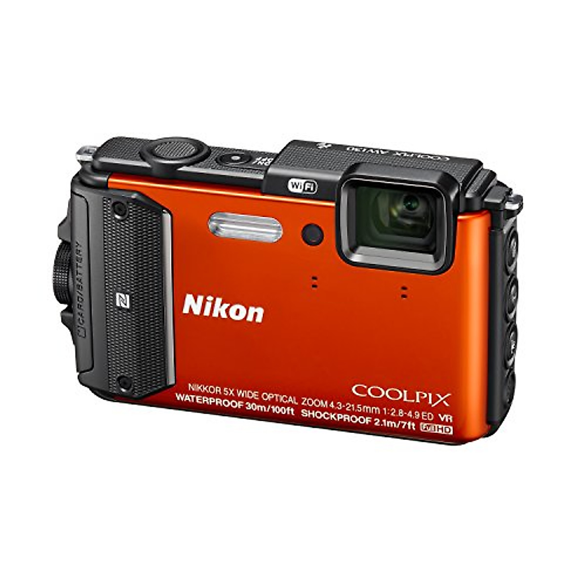 Nikon Coolpix AW130 Shock & Waterproof GPS Digital Camera (Orange) - International Version