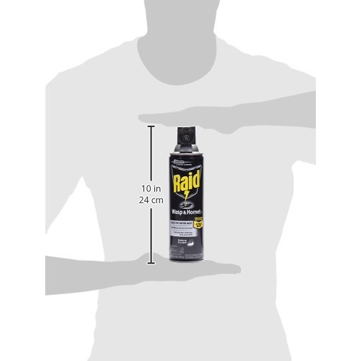 Raid Wasp and Hornet Killer Spray, Kills the entire nest, Kills Paper Wasps, Yellow Jackets, Mud Daubers and more, 14 oz
