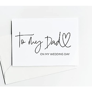 To My Dad on My Wedding Day Card - Brides Father of the Groom Gift for Him