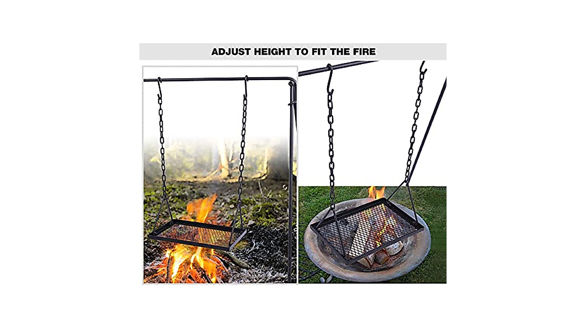 REDCAMP Campfire Cooking Stand for Outdoor BBQ & Fire Pits