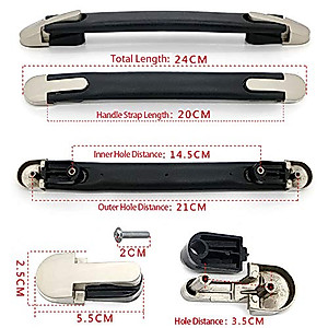 RDEXP Black Flexible Spare Strap Handle Grip Replacement for Suitcase Luggage Case (B05)