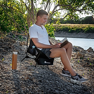 MOON LENCE Backpacking Chair Outdoor Camping Chair Compact Portable Folding Chairs with Side Pockets Packable Lightweight Heavy Duty for Camping Backpacking Hiking