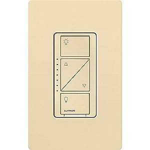 Lutron Caseta Original Smart Dimmer Switch (Lutron Smart Hub Required), for LED Lights, 150 Watt, Single-Pole/3-Way, No Neutral Required, PD-6WCL-IV, Ivory