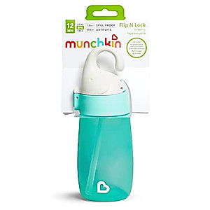 Munchkin® Flip n Lock™ Elephant Toddler Straw Cup, 12 Ounce, Mint