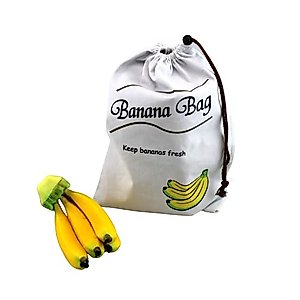 Banana Storage Drawstring Bag With Side Zipper Keeps Them Fresher Longer