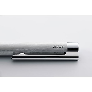 Lamy logo brushed - Ballpoint Pen in an elegant & robust stainless steel case - line width M - including large capacity refill M 16 in black