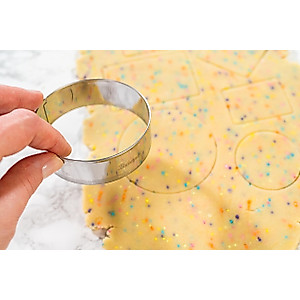 Bakerpan Stainless Steel Round Cookie Cutter Set, Circle Cookie Cutters, Biscuit Cutters (2 Inch & 3 Inch)