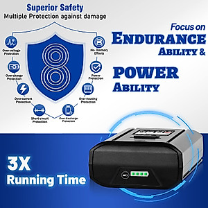 TenHutt 【3rd-Generation】 4.0Ah 40V Replace Battery for Kobalt 40V MAX 2540C-06 High Capacity Lithium-ion Battery KB440-03 KB2540C-06 KB640-03 KB240-06 for Cordless Power Tools