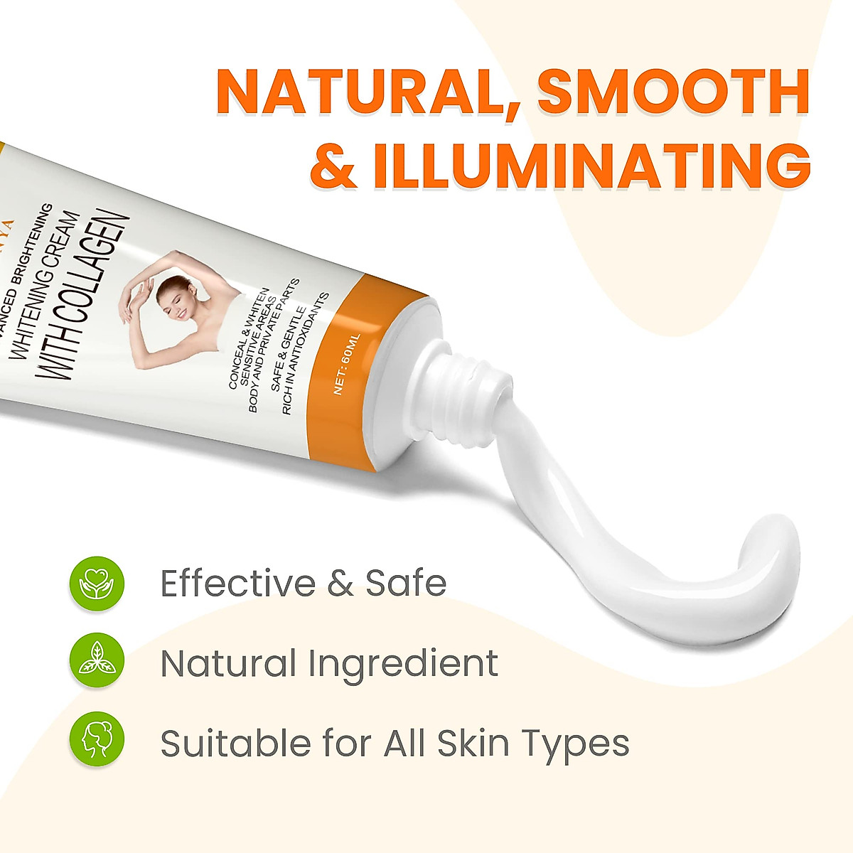 Dark Spot Cream, Brightening Cream, Underarm Cream for Armpit, Skin, Body, Elbows, Knees, Neck, Private Areas