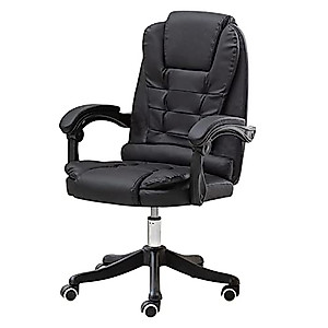 LUKEO Boss Chair Office Chair Ergonomic Soft and Comfortable Office Home Computer Chair Fixed arm Swivel Chair