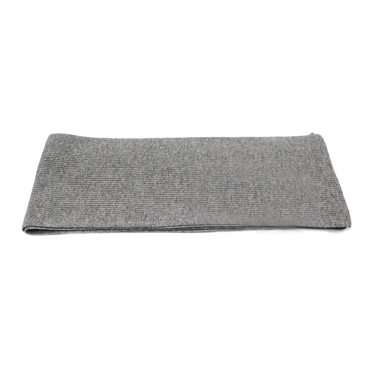 State Cashmere Unisex Ribbed Knit Scarf Made with 100% Pure Inner Mongolian Cashmere - Elegant, Soft, & Versatile - Ultra Warm Winter Accessories - (Pale Charcoal, 70"x7")