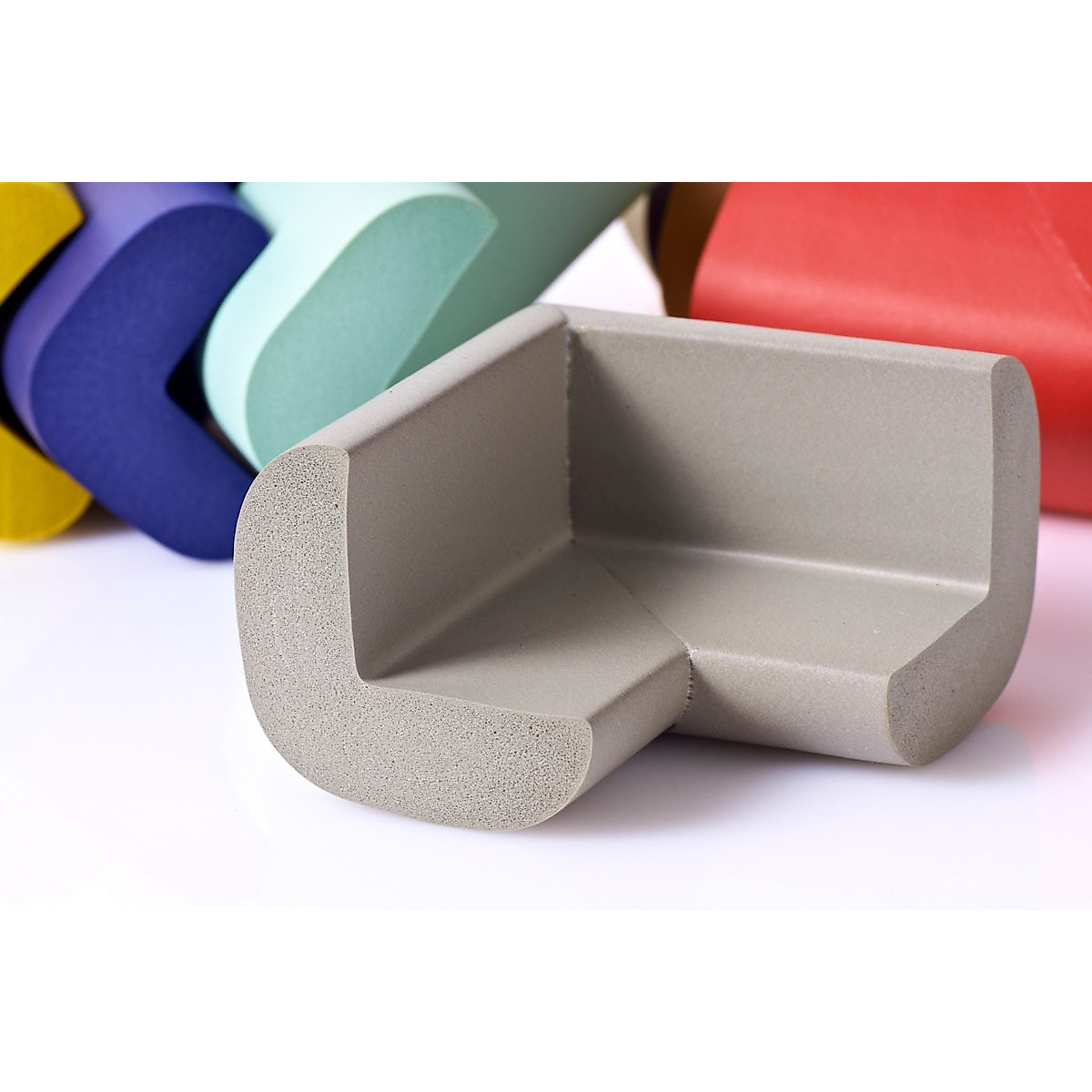 Elf Star 12 Pcs Extra Thick Premium High Density Furniture Table Edge & Corner Guard Baby Proofing Bumper Protector - Jumbo Size Value Pack Brown