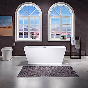 WOODBRIDGE BTA1412-MB-Drain&O Bathtub, 59", Matte Black