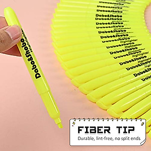 Dabo&Shobo Yellow highlighter, 60 Pack -bright color, chisel tip, for Adults Kids Highlighting in the Home School Office …