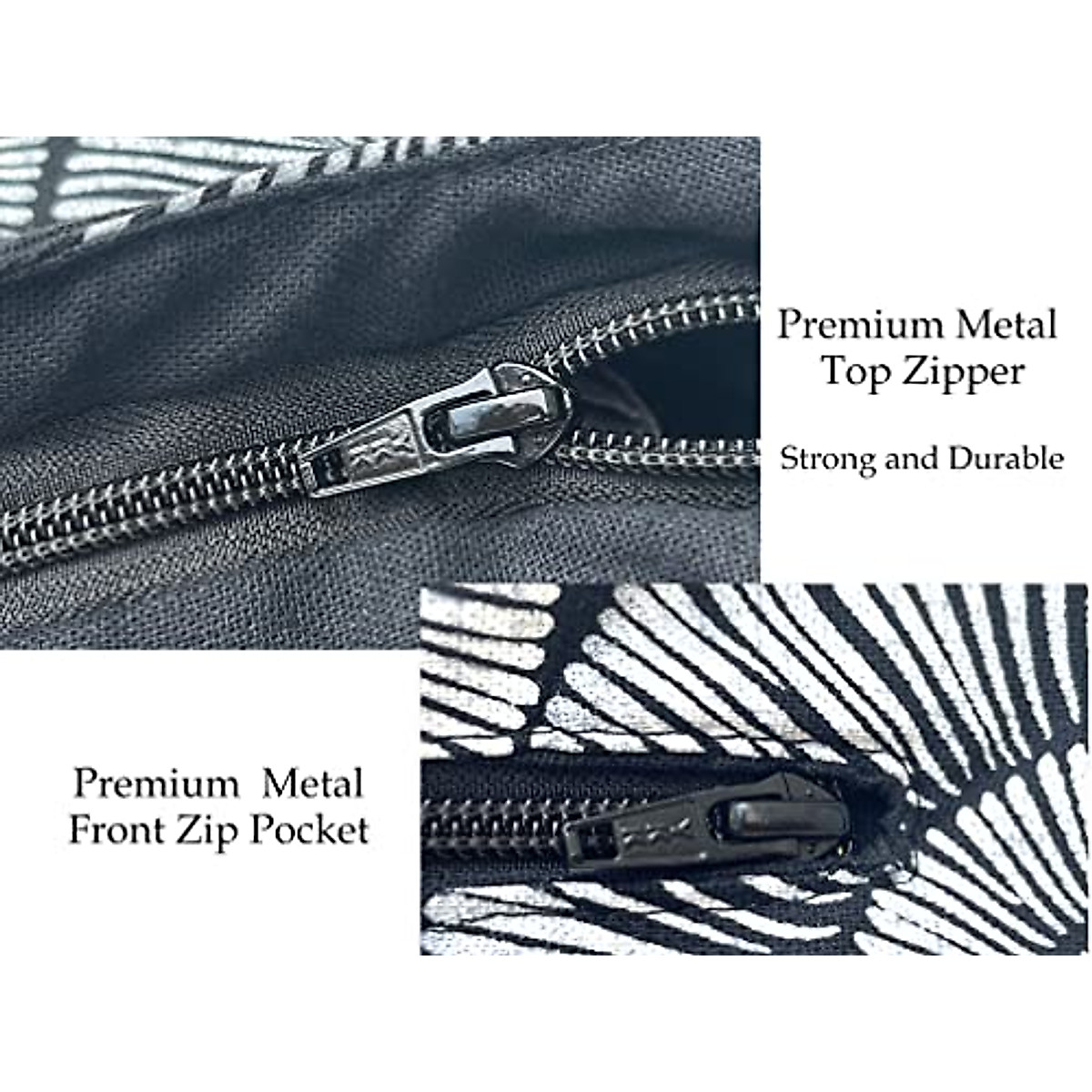 Sea Shell Crossbody Bag - Fully Lined with Front Zippered Pocket - Hippie Hobo Snail Shoulder Purse - Black and White - Medium