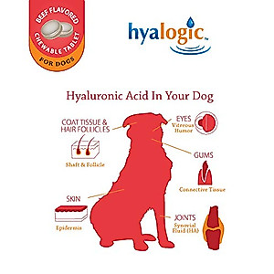 Hyalogic Pro Advanced HyaFlex for Dogs – Amazing Joint Support Supplement for Your Buddy – 30 Beef Flavored Wafers - Dog Joint Supplement w/Hyaluronic Acid, Glucosamine, MSM & Cynatine (30 Tablets)