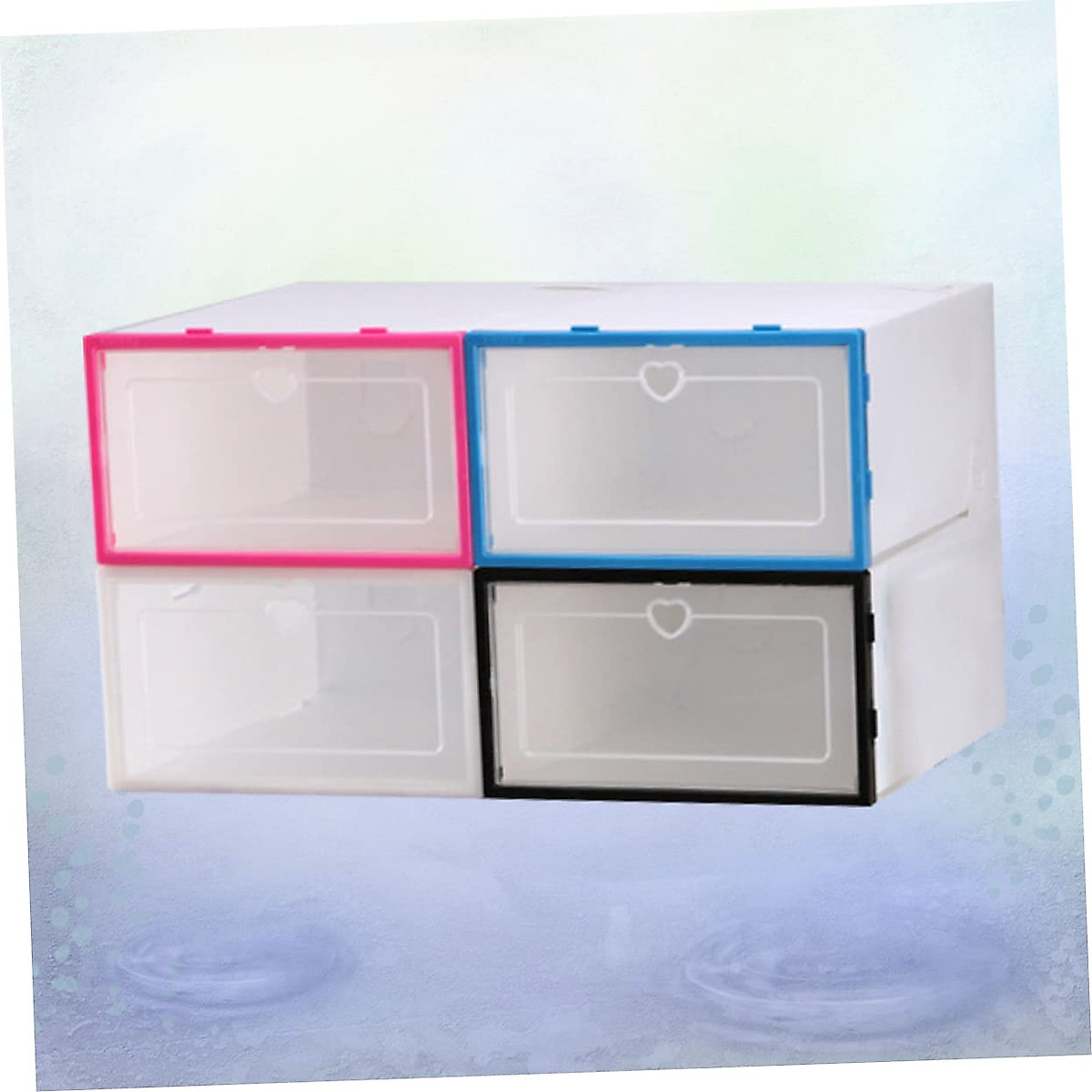 JOINPAYA Sanitary Napkin Storage Bag 4pcs Box Organizer for Shoes Shoe Holder Shoes Organizer Storage Containers Shoes Case Drawer Daily Necessities Clamshell Shoe Rack