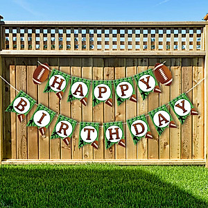 Football Party Decorations Football Happy Birthday Banner Party Supplies String Flags Football Bowl Game Sport Themed Bunting Sign Party Decor Favors
