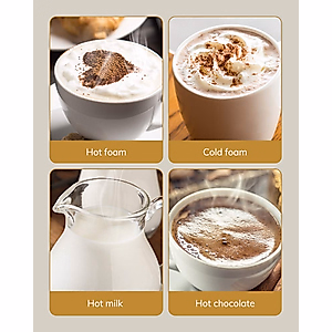 AEVO Milk Frothing Machine, Automatic Electric Milk Warmers and Foam Maker, Dishwasher Safe Detachable Pitcher, Milk Steamer and Frother, 4 Modes for Lattes, Cappuccinos, Hot Chocolate, and More