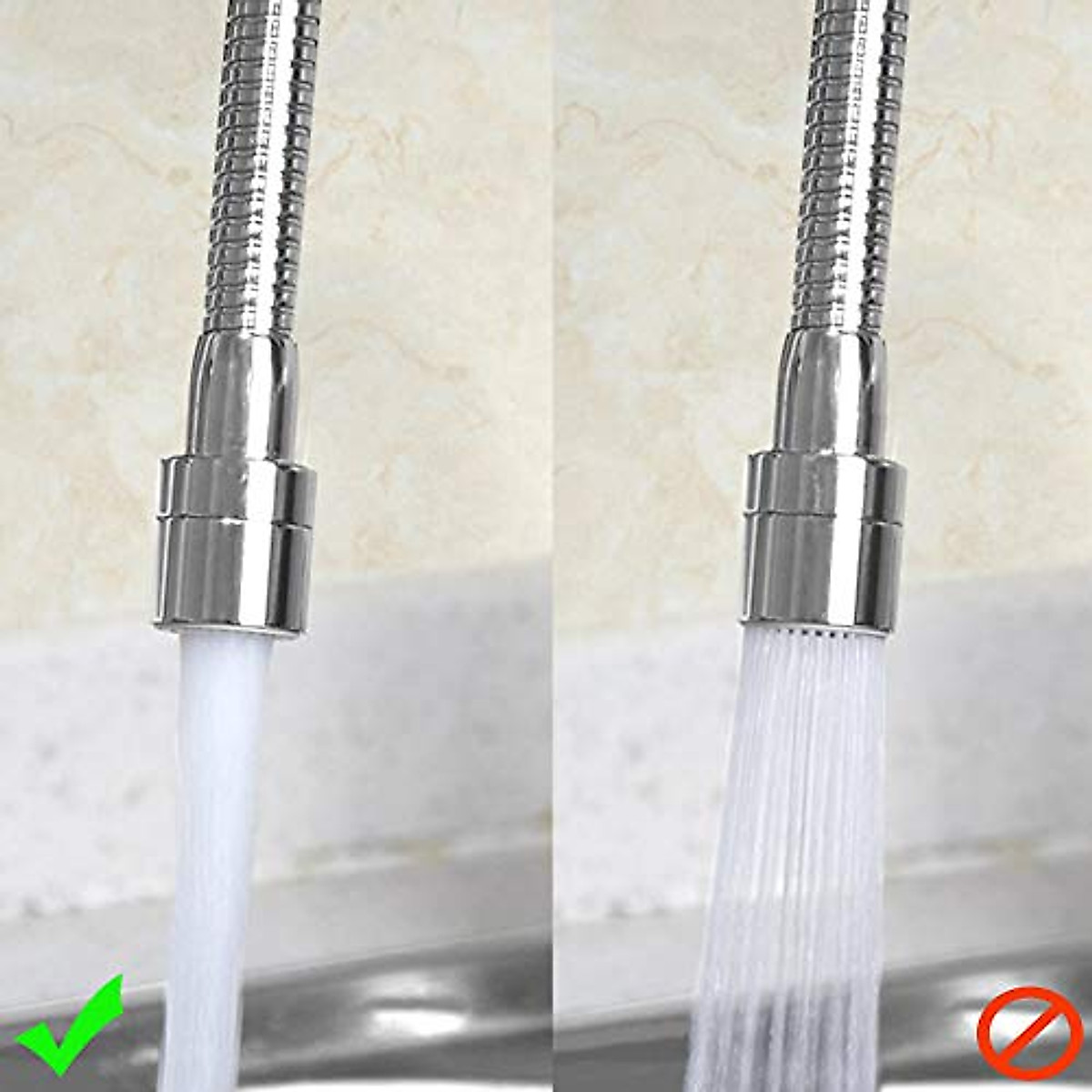 5 Pack 1.5 GPM Regular Size Water-Saving Sink Faucet Aerator Insert Replacements, Flow Restrictor Sink Faucet Aerators Replacement Parts for Bathroom or Kitchen by NIDAYE