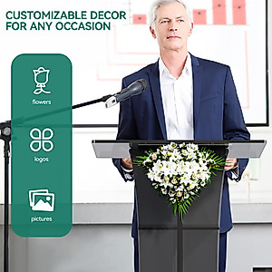 YITAHOME Podium Stand Pulpits for Churches Stand 47 inches Tall, for Church, Wedding, Classroom, Conference, Lecterns & Podiums Portable with Reading Surface & Storage Shelf Floor