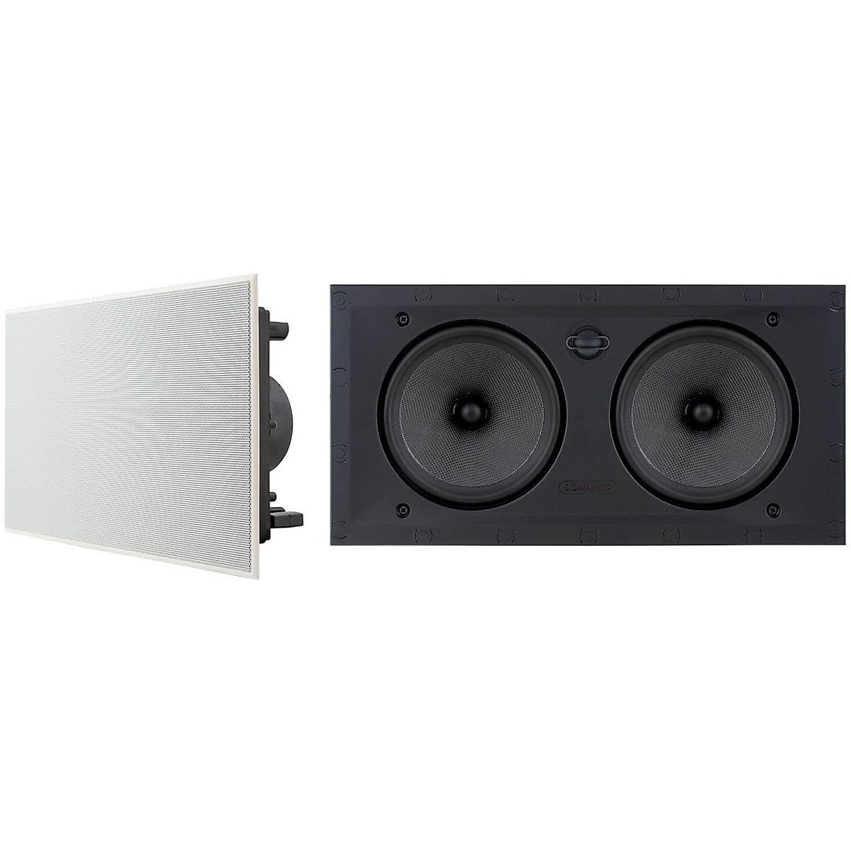 Sonance 93028 Model VP62 LCR Visual Performance Series in-Wall Square Speaker, 5 Watts Minimum/125 Watts Maximum Power Handling, 1" (25mm) Cloth Dome Tweeter, Frequency Response 45Hz - 20kHz