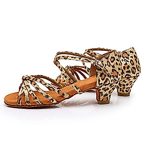 Women's Dance Shoes Ankle Strap Latin Dancing Heels Fashion Soft Sole Comfortable Ballroom Wedding Dancing (Black, 9)