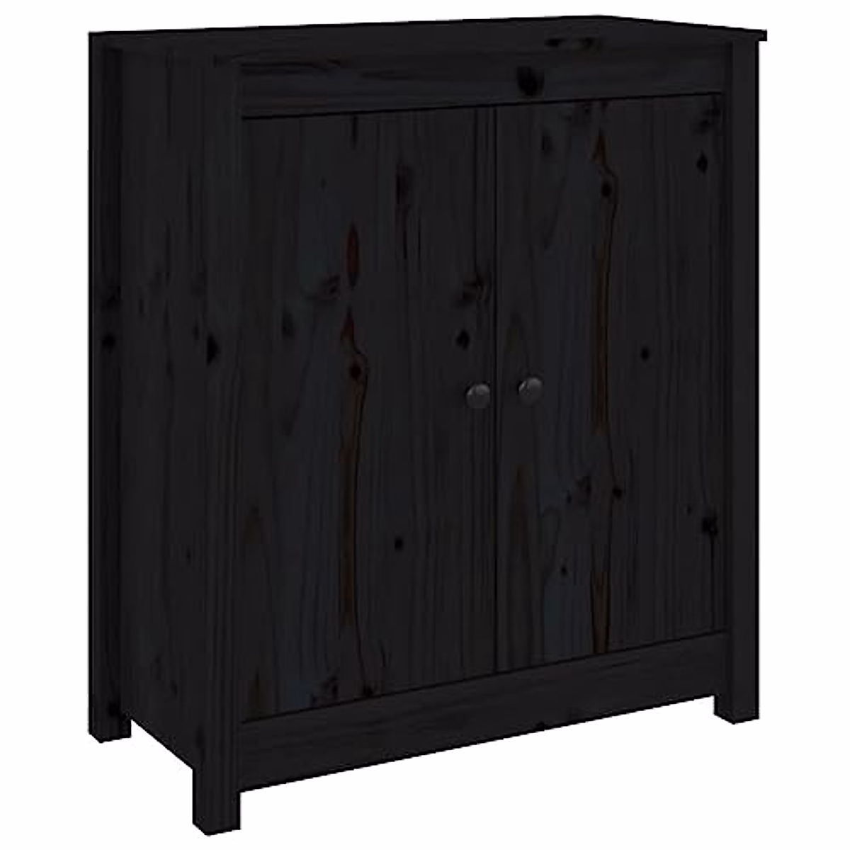 TIFITGO Asomie Sideboard Black 27.6"x13.8"x31.5" Solid Wood Pine Home Furniture Cabinets Fashion Kitchen Indoor Storage Buffets Sideboards Storage Cabinet US Stock Fast Shipment Black