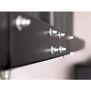 NewAge Products Pro Series Black 2 ft. x 8 ft. Wall Mounted Steel Shelf, Garage Overheads, 40406