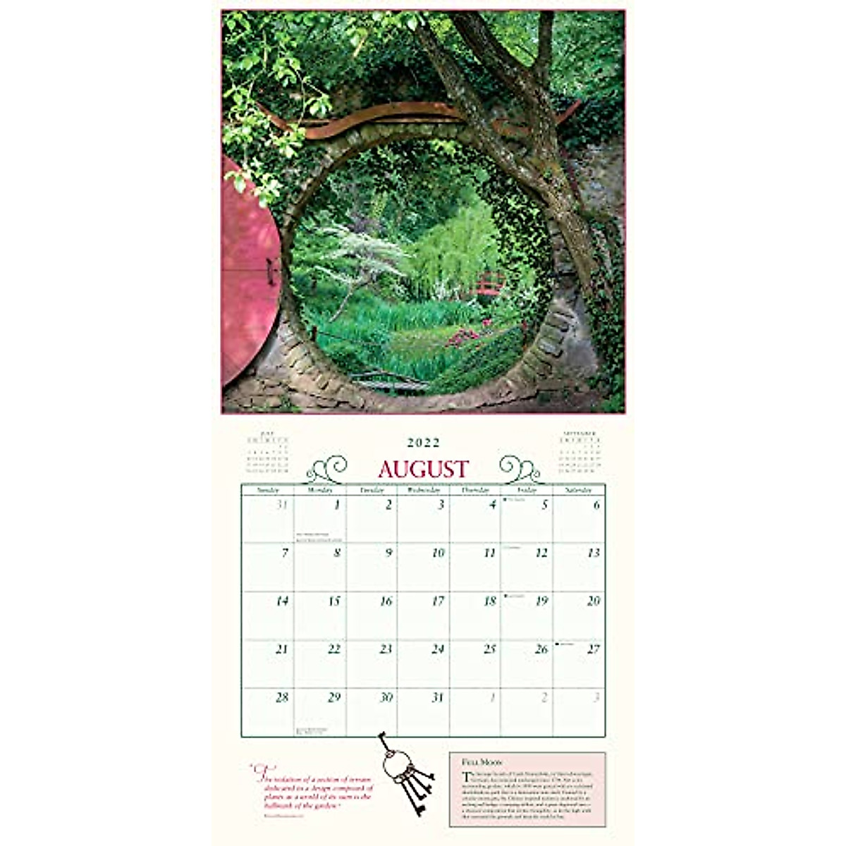 Secret Garden Wall Calendar 2022: A year of photographs that transport you to a garden sanctuary.