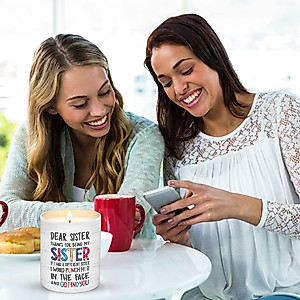 Sister Gifts from Sister, Christmas Gifts for Sister, Sister Birthday Gifts from Sister - Best Friend Giftss for Women - Birthday Gifts for Sister, Best Friend, BFF, Bestie, Soul Sister Candle 10Oz