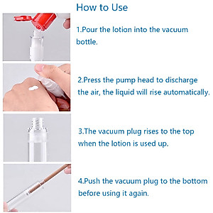 5ML Airless Pump Bottle-Empty Refillable Airless Vacuum Pump Cream Lotion Bottle Travel Bottles Toiletries Liquid Container for Cosmetic Make-up Pack of 6 (Transparent)