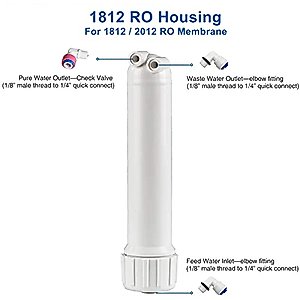 MOPUEHEL 150 GPD RO Membrane with Reverse Osmosis Membrane Housing Set, Reverse Osmosis Filter Replacement Kit, RO Membrane Housing Set for DIY RO Water System & Maple Syrup Reverse Osmosis System