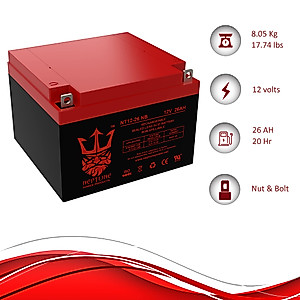 Neptune Brand NT12260 12V 26Ah Replacement Battery for Power-Sonic 12V 26AH PS-12260 PS-12260NB