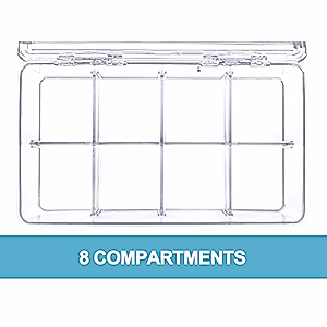 2 Pack Stackable Tea Bag Organizer, Vtopmart Plastic Tea Storage Box for Kitchen Pantry Cabinets and Countertops, Holder for Tea Bags, Coffee, Sugar Packets, Small Packets