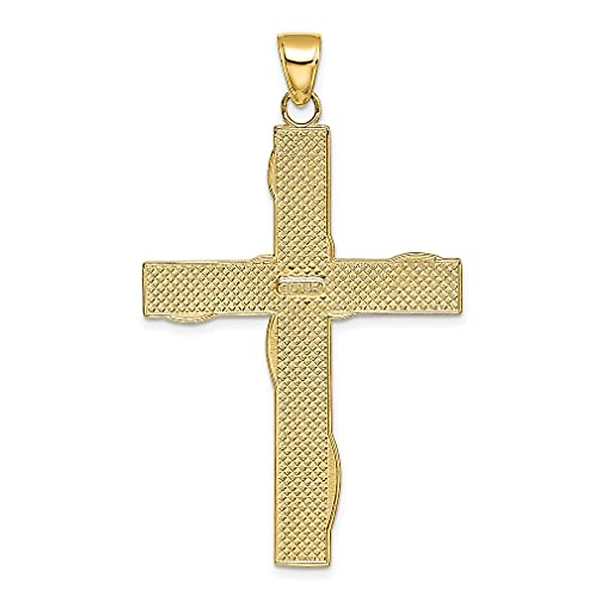 IceCarats 14K Yellow Gold Hope Faith Love Believe Latin Mexican Holy Cross Necklace Religious Pendant Jesus Christ Charm Only