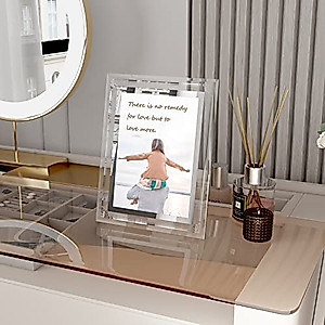 HORLIMER 5x7 Picture Frame Set of 2, Glass Photo Frame 5 by 7 for Tabletop, Horizontally or Vertically