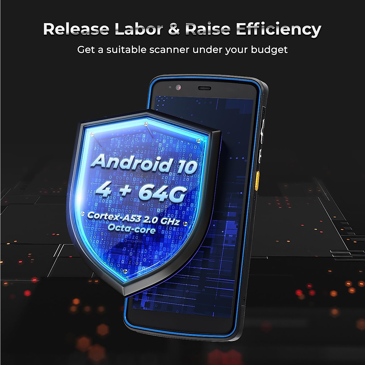 2023 MUNBYN Android Barcode Scanner PDA Inventory Scanner, Android 10, QR 2D 1D Barcode Scanner Reader, 3+32G, Portable Handheld Mobile Computer, IP67 Dual-Band Wi-Fi 4G BT Data Collector for Retail