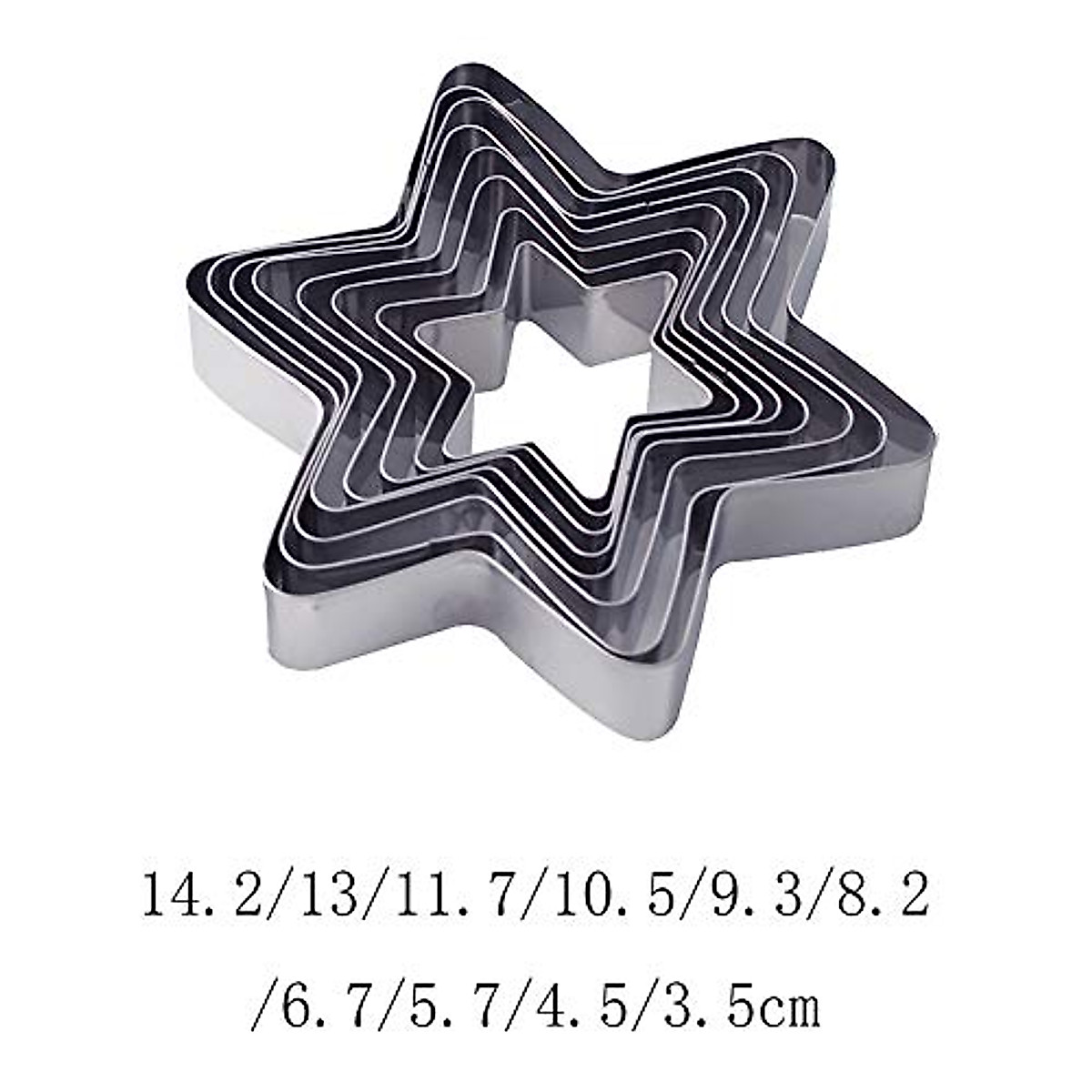 Star Cookie Cutter Set, Stainless Steel Biscuit Cutters (Star 10pcs)