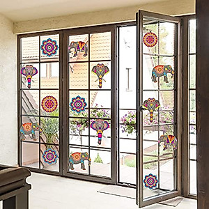 60 Pieces Diwali Elephant Cutouts Cards Party Decorations, Festival of Lights Theme Deepavali Party Signs Paper Cardboard Cutouts Diwali Party Supplies