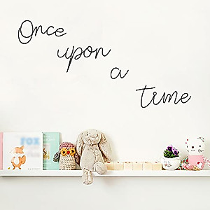 Qmetalart Once Upon a Time Metal Wall Art, Handmade DIY Nursery Wall Decor for Toddlers Bedroom Kids Bookshelf Reading Book Nook Birthday Gift Ideas
