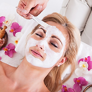 16 Pieces Face Mask Fan Brush Applicator Set Includes Soft Facial Fan Brush Esthetician Face Mask Brush Cosmetic Makeup Tools for Eyelash Extension(6 Inches long,Simple)