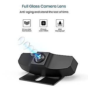 Solar Wireless Backup Camera for Trucks,3 Mins DIY Installation with Digital Signal Back Up Camera Systems Wireless,Waterproof Reverse Hitch Trailer Rear View Camera for Car,Truck,Small RV(SunGo Pro)