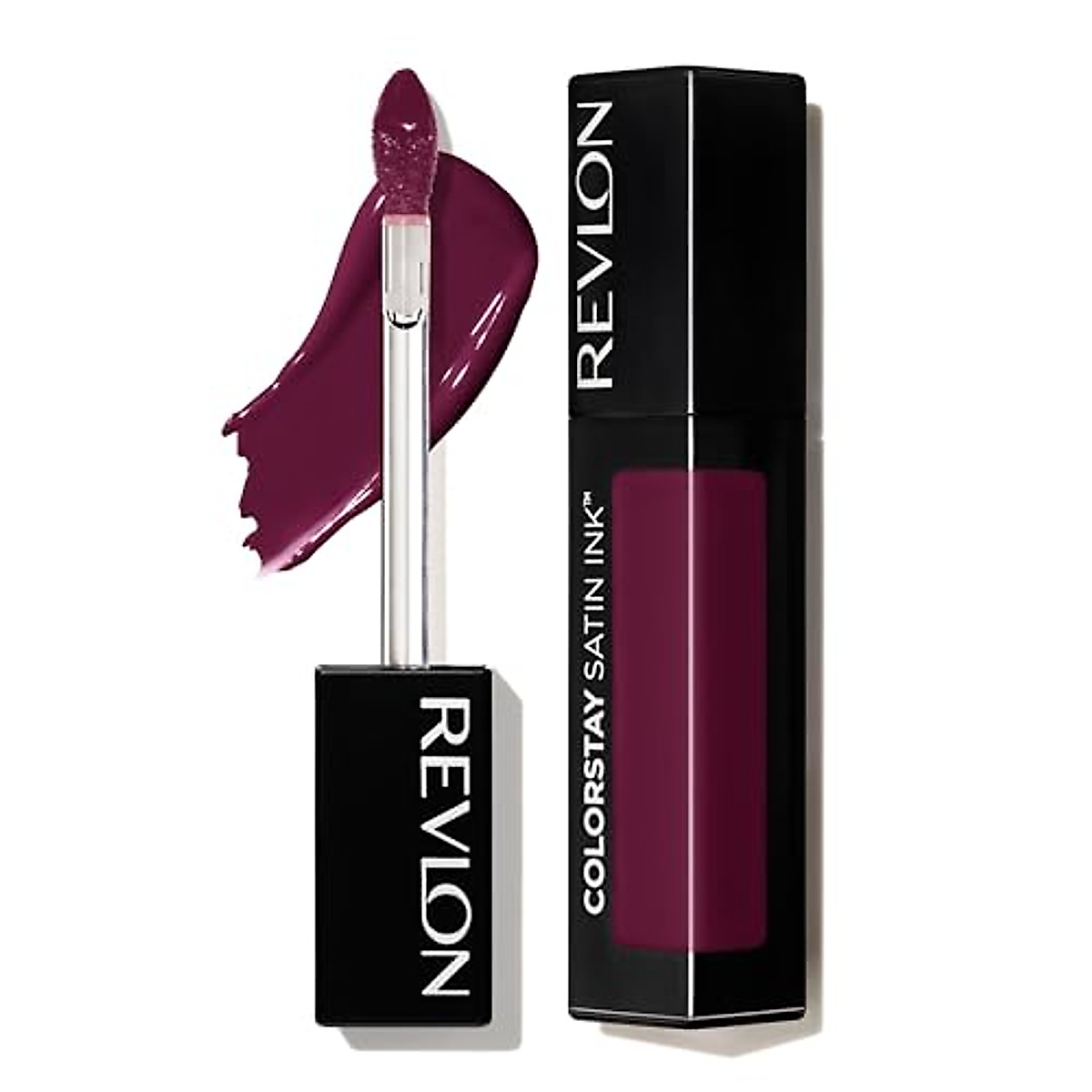 Revlon ColorStay Satin Ink Liquid Lipstick, Longwear Rich Lip Colors, Formulated with Black Currant Seed Oil, 022 Black Cherry, 0.17 fl oz