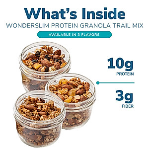WonderSlim Protein Granola Trail Mix, Blueberry Mango, 10g Protein, Gluten Free (7ct)